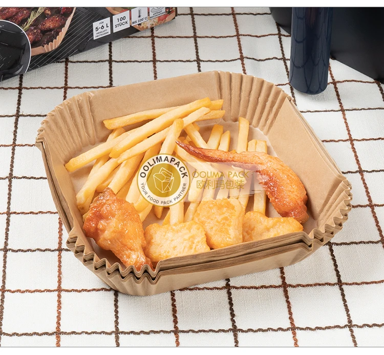 OOLIMAPACK Compostable Air Fryer Paper Liners & Boxes