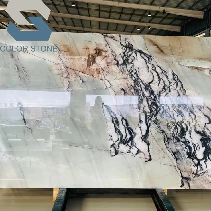 Backlit Quartzite Feature Wall Acqua Mare Crystal Quartzite Slabs ...