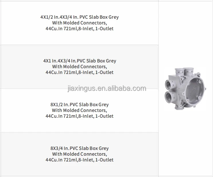 PVC ENT Conduit Slab Box - Waterproof & Dustproof Junction Box