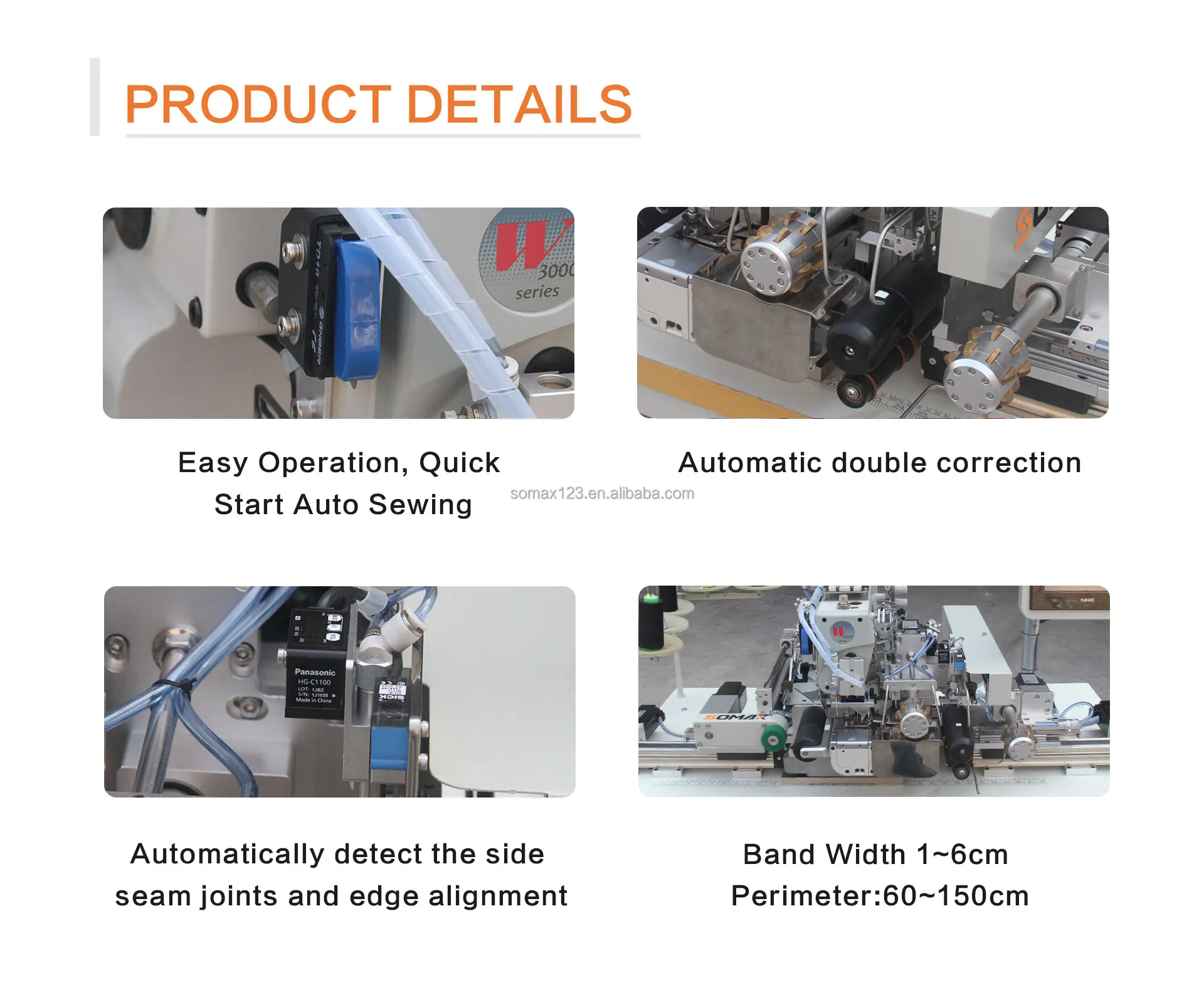Somax SM-08A Sewing Machine - High-Speed Elastic Waistband Attaching