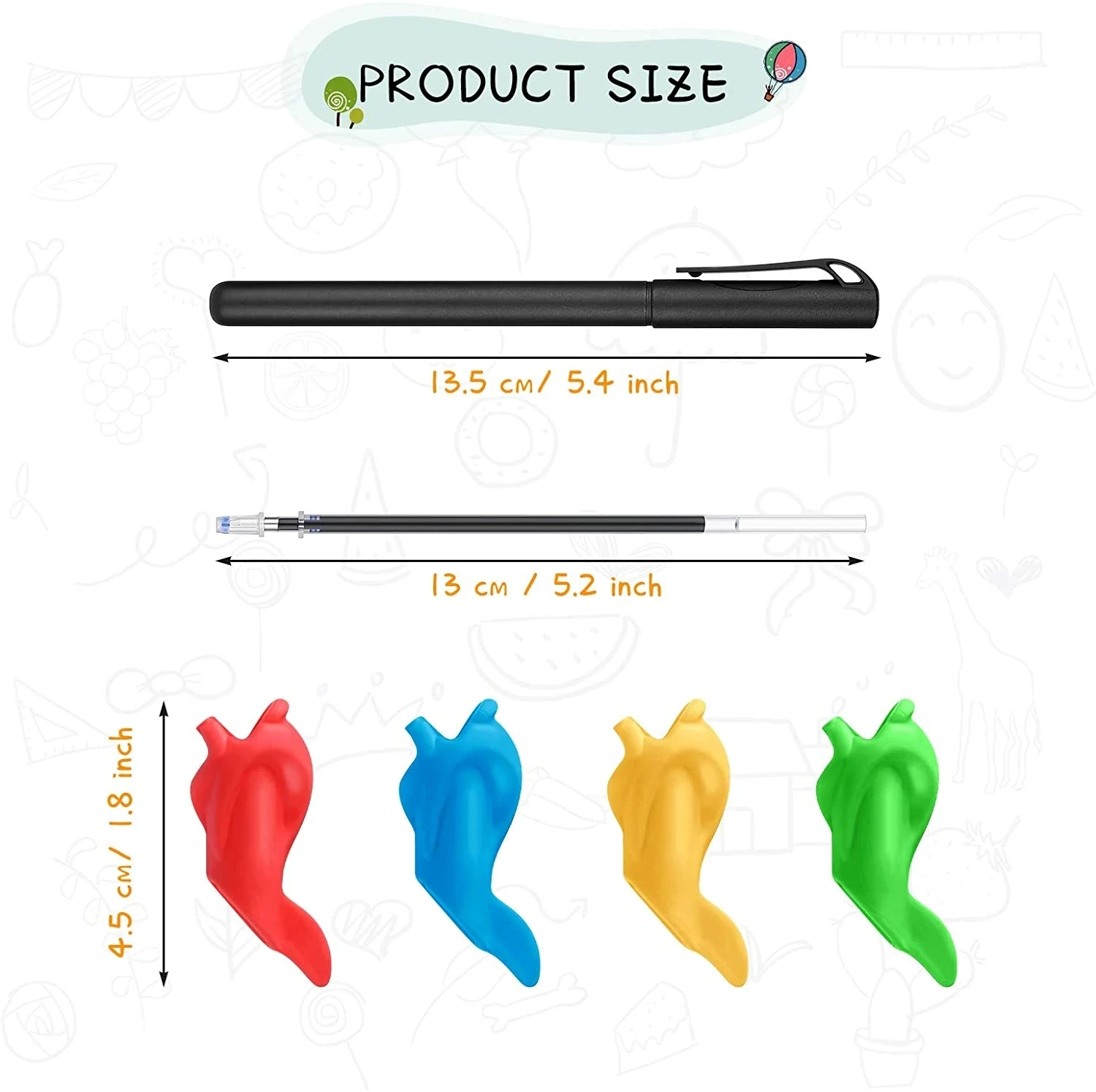 1 Pen 5 Ink 1 Grip Automatic Fade Pen Kit Disappearing Refill Invisible ...