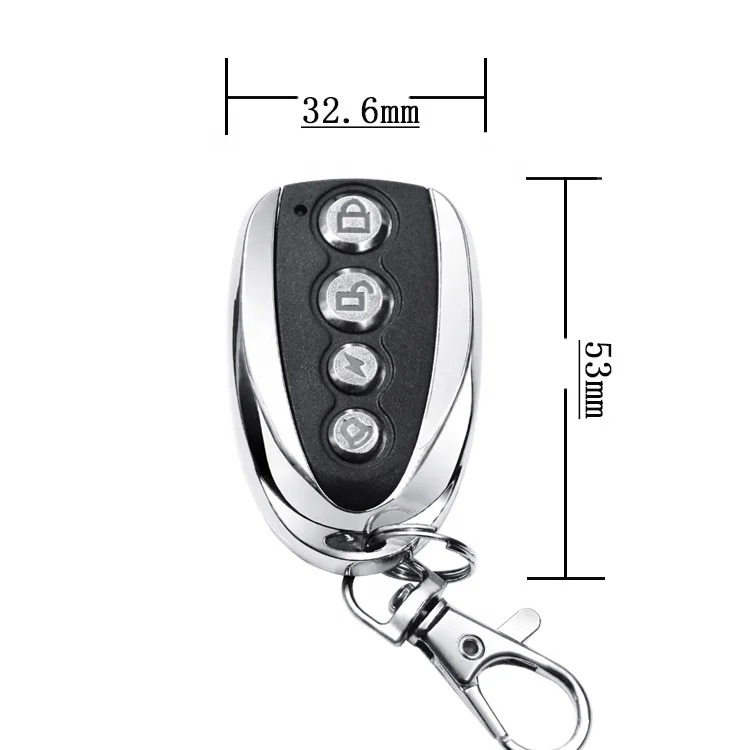 Universal RF 433MHz Clone Keyfob Garage Door Rolling Code Duplicator Metal Shell 4CH Remote ...