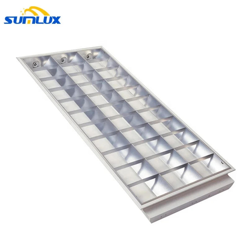 2x4ft T8 Office Grille Light 1200mm Fluorescent Tube Grid Troffer ...
