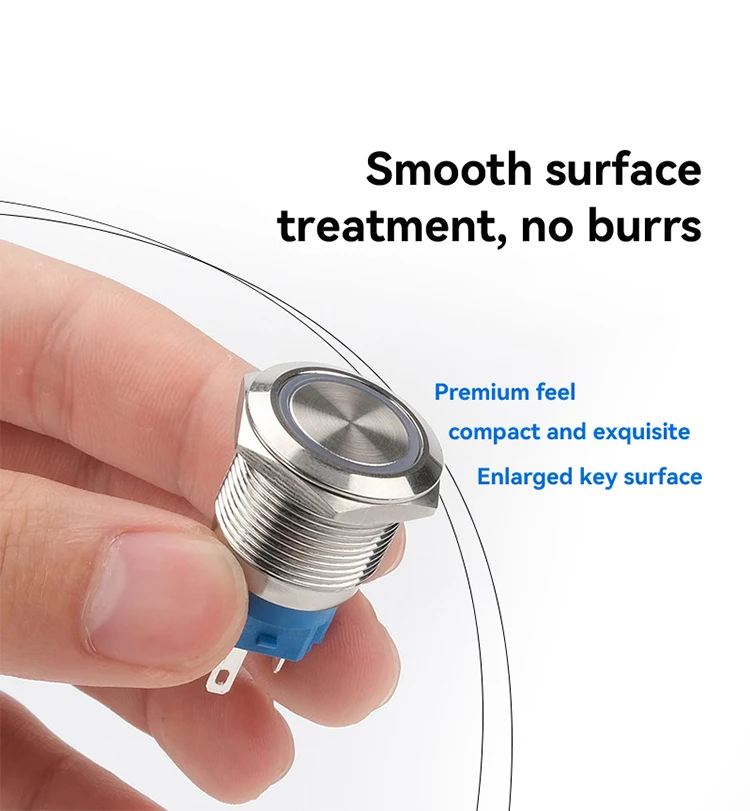 Ip67 Comprehensive Black Metal Push Button Switch 12/16/19/22mm ...