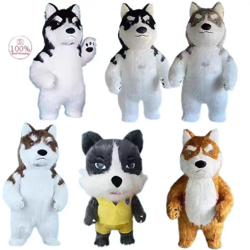 Giant Siberian Husky inflatable dog mascot costume cosplay party ...
