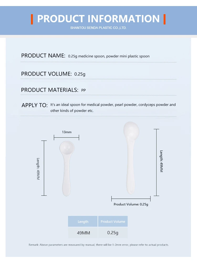 Multi-function Plastic Powder Spoon,Small Spoon 0.25g - Buy Multi ...