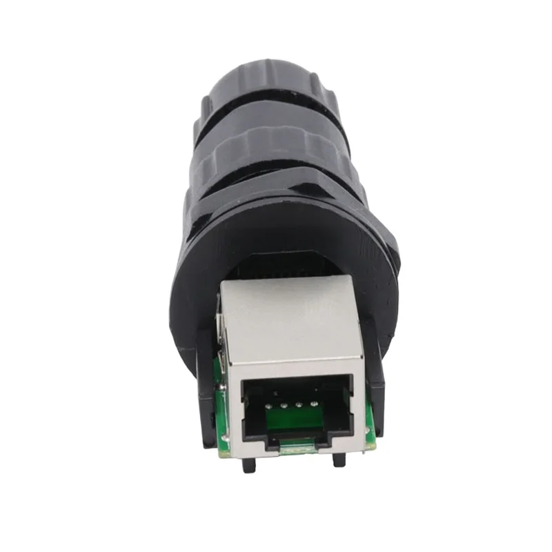 Ip68 Rj45 24awg Shielded Panel Mount Female Waterproof Quick Connector ...