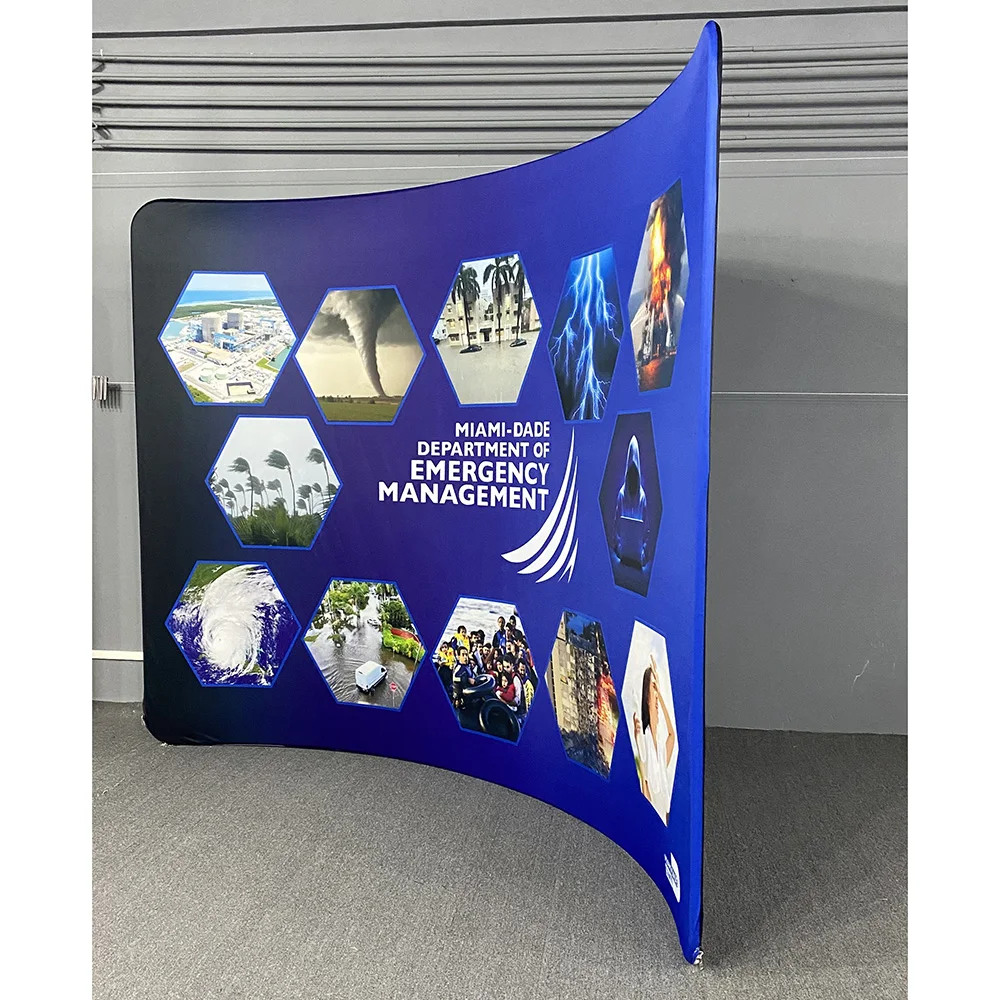 Portable 8ft 20ft Fabric Booth Exhibition Backdrop Trade Show Equipment ...