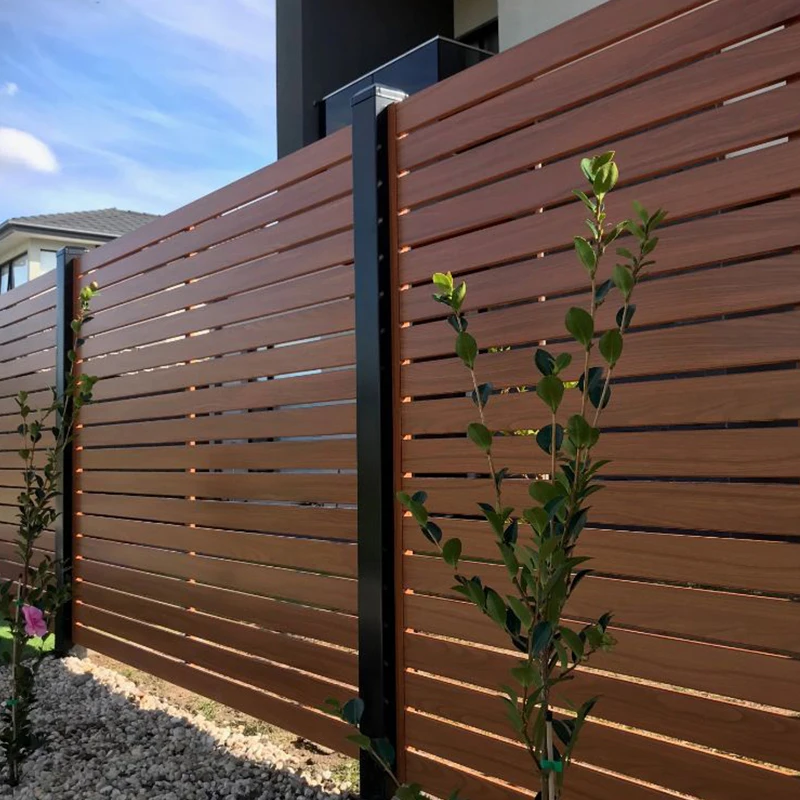 Modern Outdoor Wall Fence Panels - Semi-Privacy Aluminum