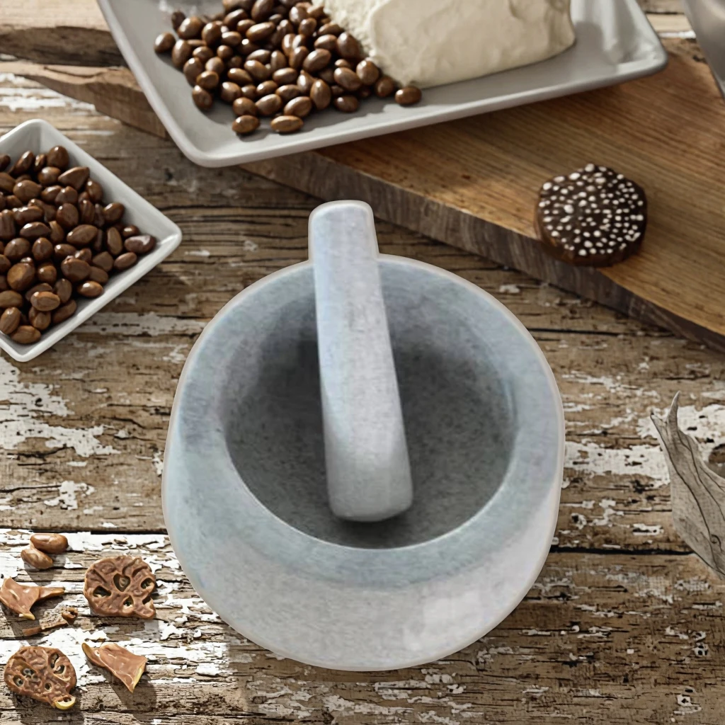 Gralic Pounder Smart Granite Mortar and Pestle for Garlic Crushing and ...