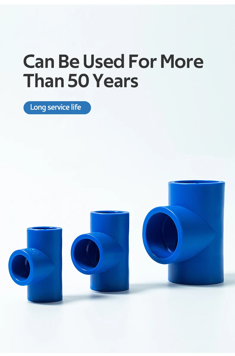 Hs 3 Ways Connector Plastic Tube Pipe Fittings Pe Socket Positive Tee ...