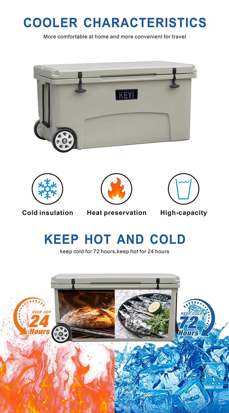 Good Quality Hard Plastic Ice Chest Rotomolded Cooler Box for Holiday ...