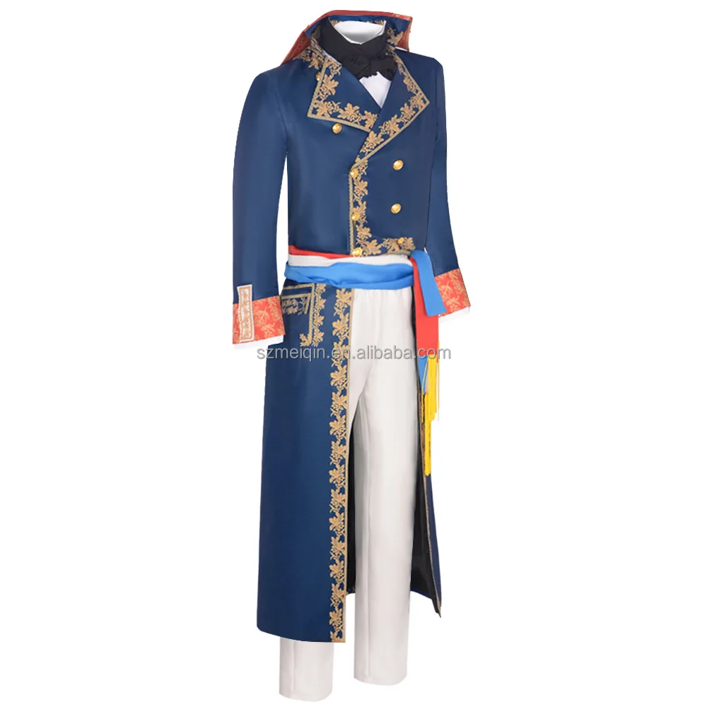 Red Napoleon Uniform Costumes Civilian Captain Long Jacket California ...
