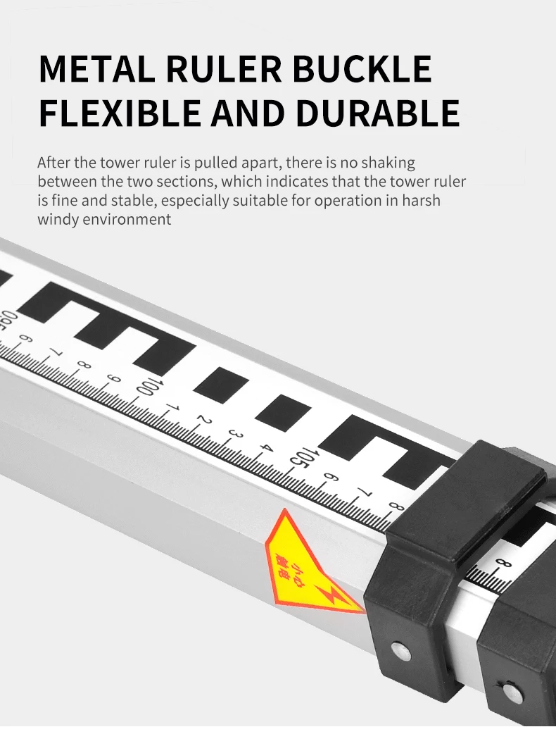 Thickened Aluminum Tower Telescopic Rod Ruler Spirit Optical Level ...