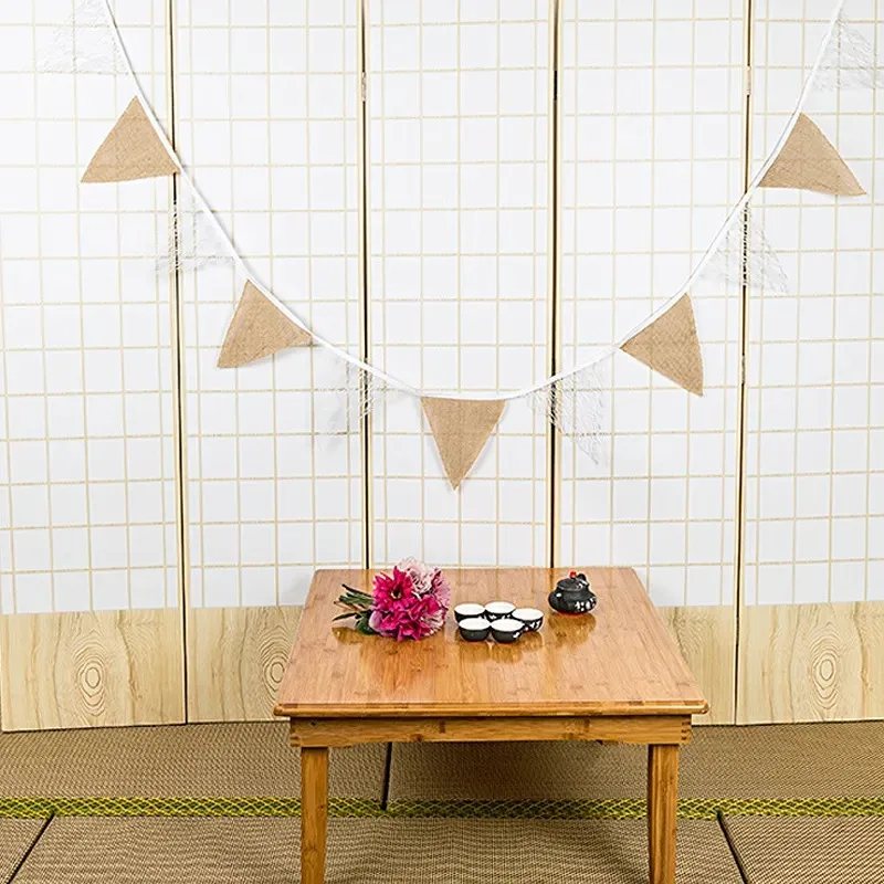 Mabula Flag Triangle String Flag With Lace Garden Flags Decoration ...