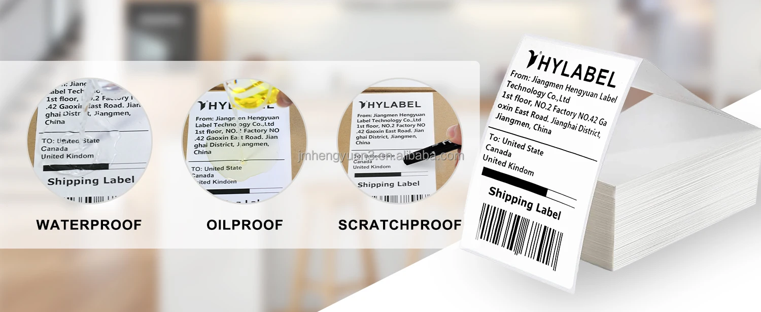 102x152 4x6 Direct Thermal Label Barcode Sticker Self Adhesive 4"x6 ...