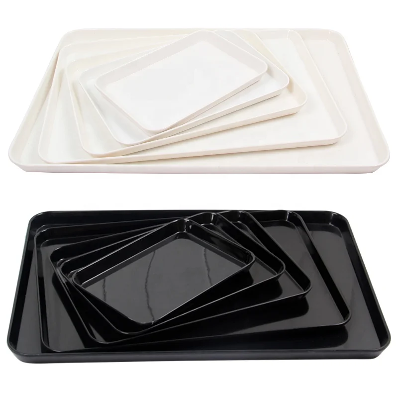 Wholesale Plain White Black Melamine Trays - Durable & Stylish