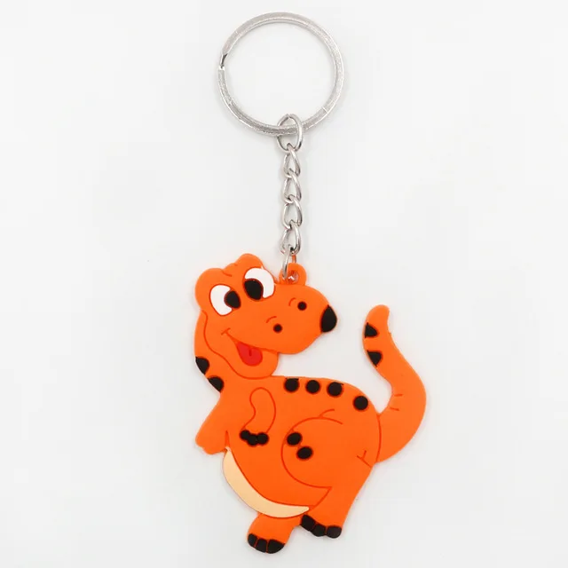 Wholesale Cute Animal Dinosaur Keychain Silicone Pvc Cartoon Keychains ...