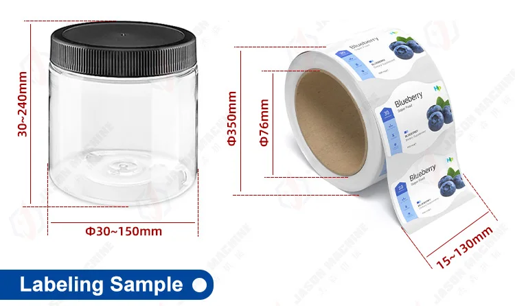 Automatic Honey Glass Hexagonal Bottle Labeling Machine Nuts Candy ...