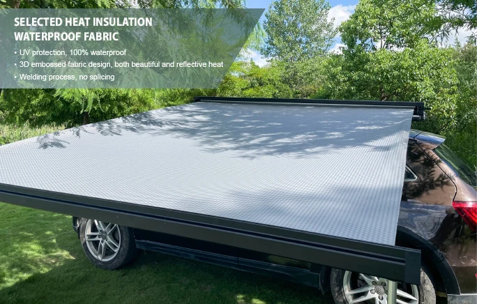 Wareda 2.5*2.5m Car Roof Side 4x4 4wd Fast Open Sun Shade Retractable ...