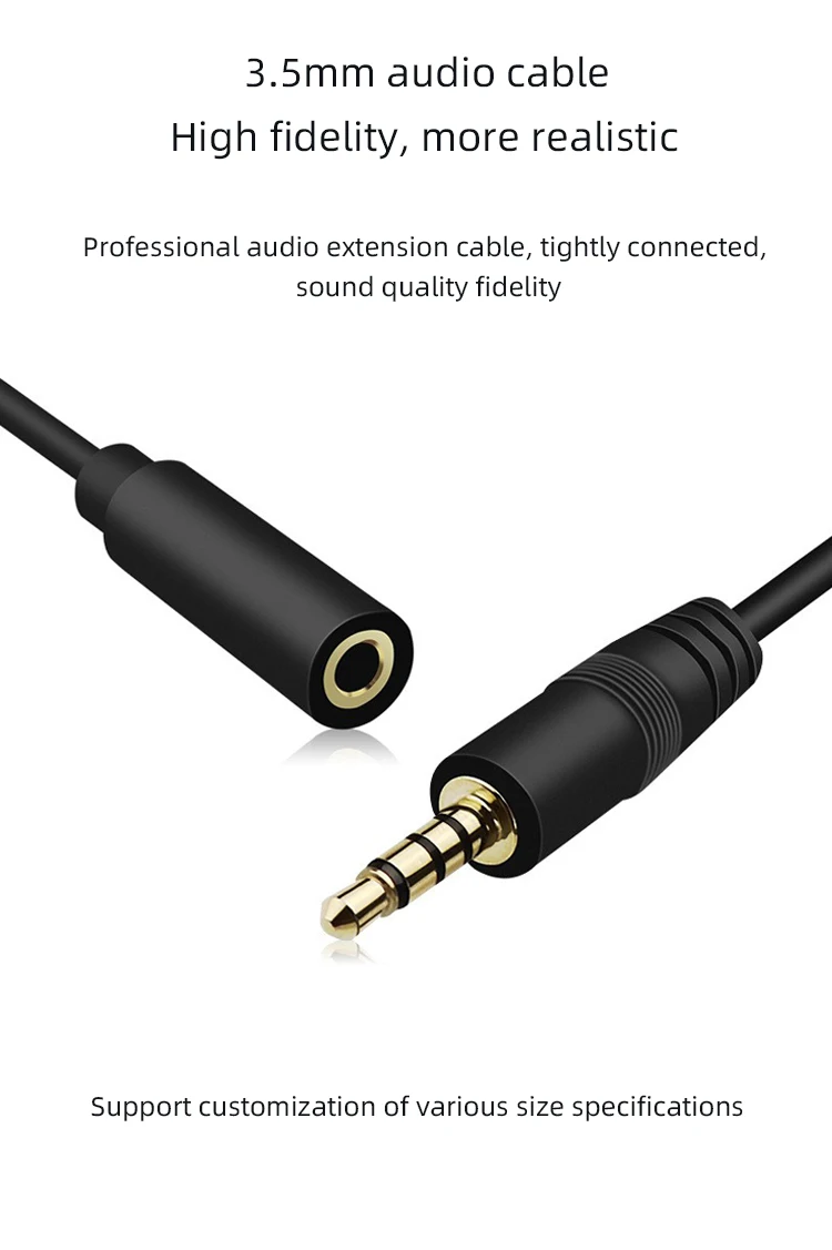 3.5毫米公对母汽车音响电脑麦克风耳机延长线 - Buy 纯铜aux音频电缆适用于手机电视音频连接扩展,3.5毫米计算机连接到扬声器音频线 Product on Alibaba.com