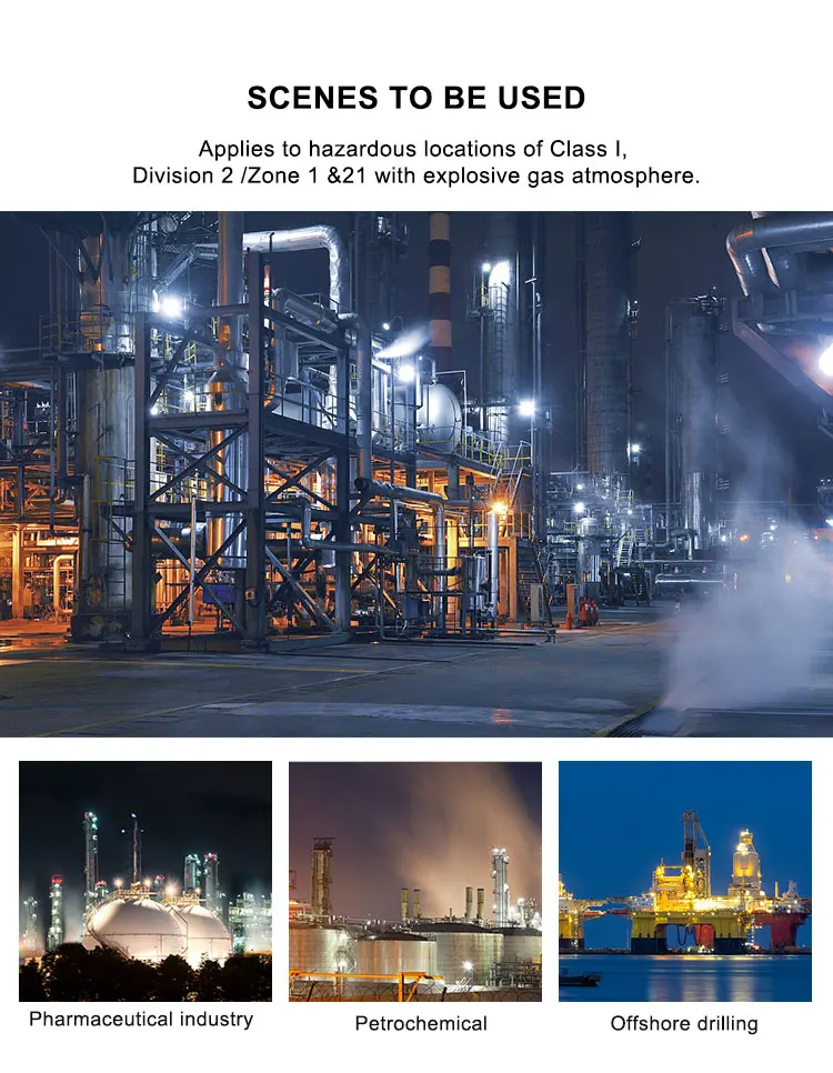 Iecex Atex Zone 1 Zone 21 Explosion Proof Led Lights Flood Light For ...