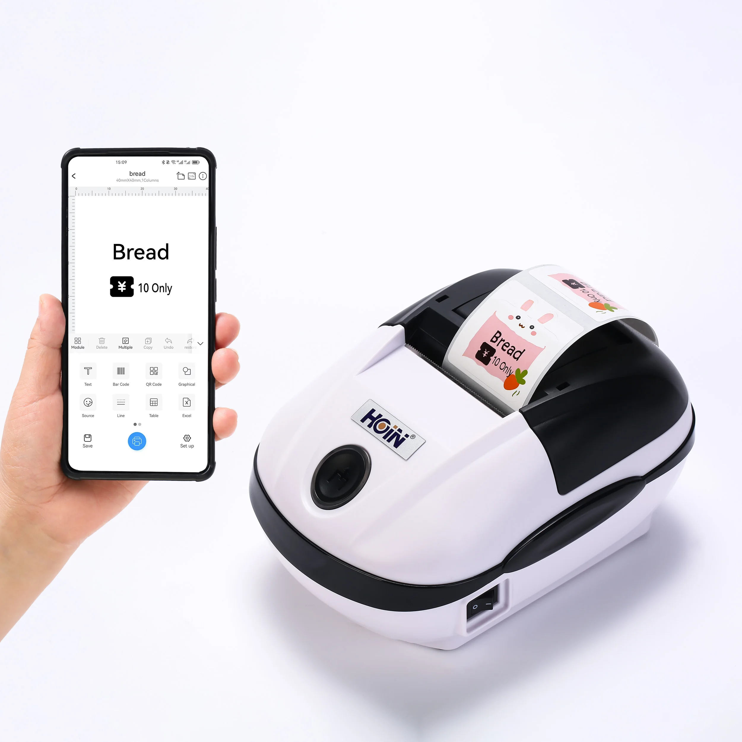 Jewelry Label Printer Adhesive Roll Label Printer Machine Mini Thermal ...