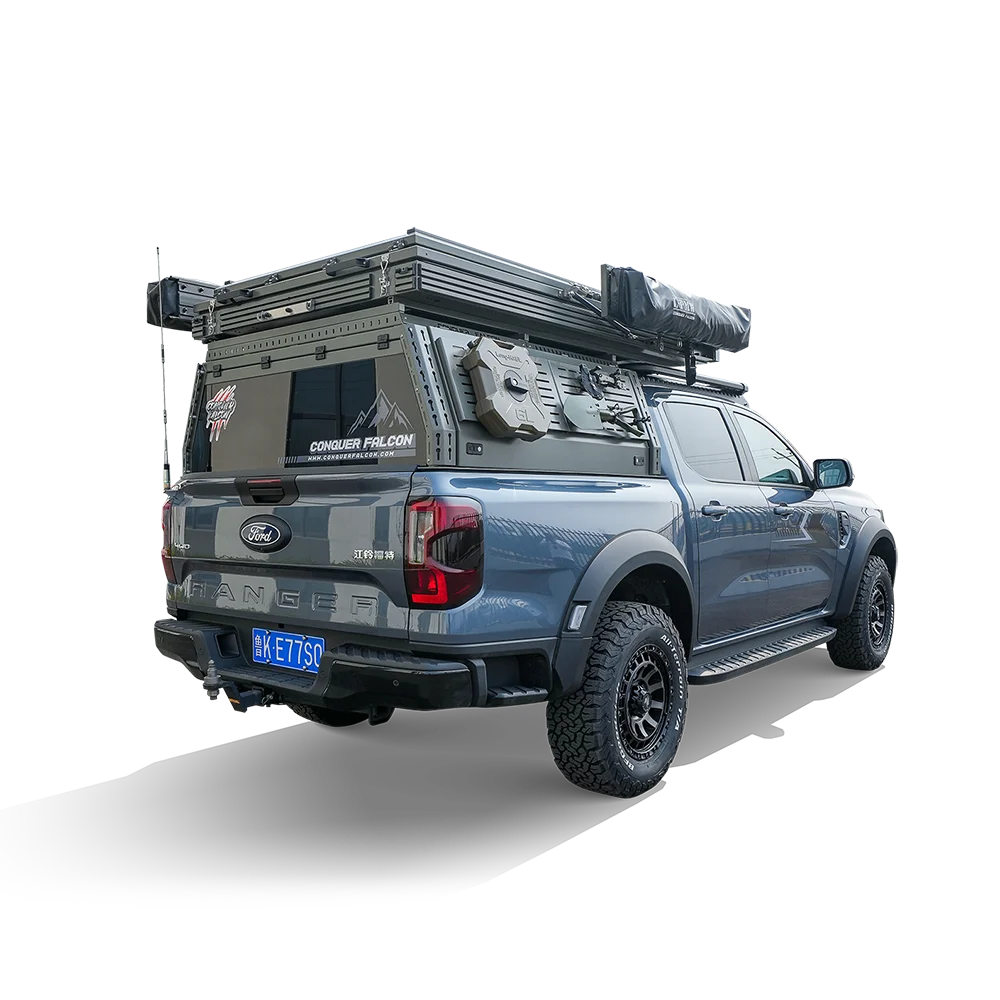 Aluminum Alloy Truck Bed Topper - Waterproof Hard Camper Shell for Ford ...