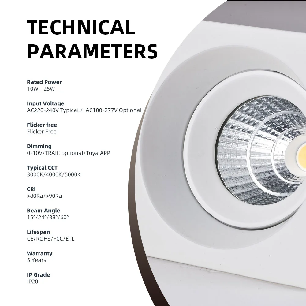 Trimless Recessed Grill Spot Light Led Spotlight Led Downlight 15w ...