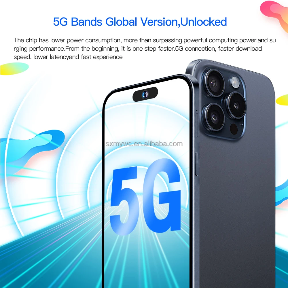 High Quality 5g Version 15 Pro Max Unlocked Global Smartphone Strong ...