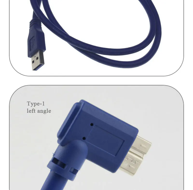 Usb 3.0 To Usb 3.0 Micro-b Data Cable 90 Degree Left Angled 1.2m - Buy ...