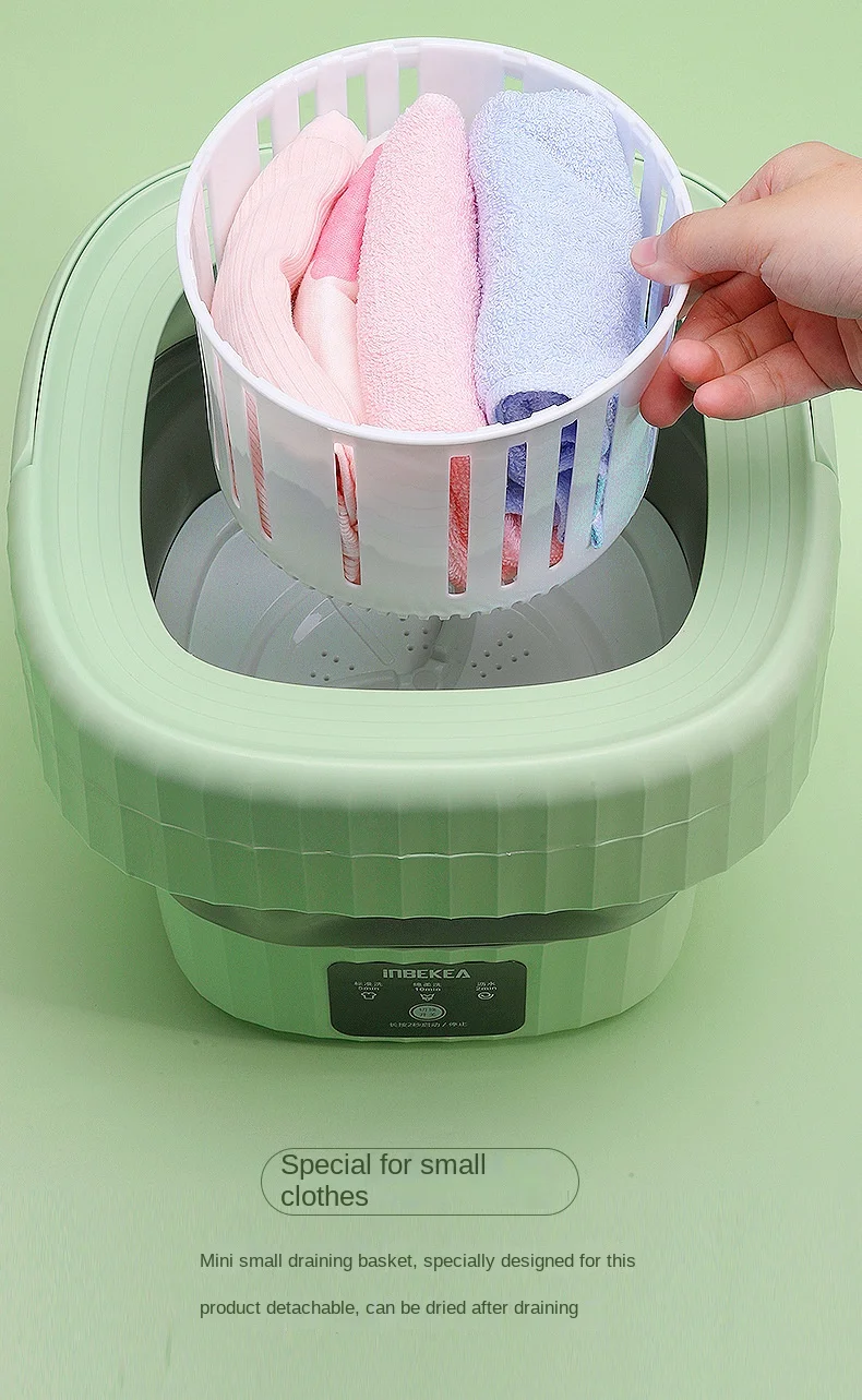 12v 6l Digital Display Foldable Single Tub Collapsable Mini Washing ...