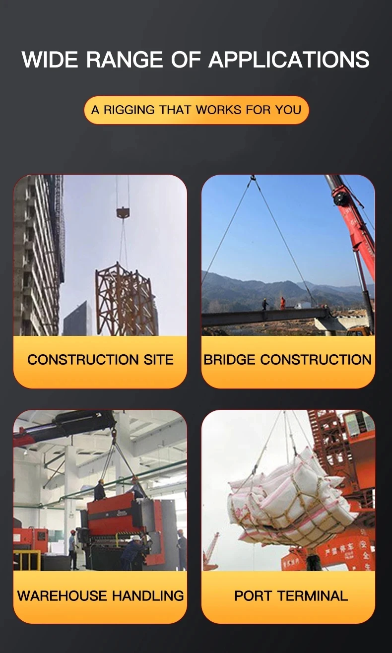 8 Ton 2-Leg Chain Sling 16 mm Diameter Grade 80 Welded Steel Hoisting ...