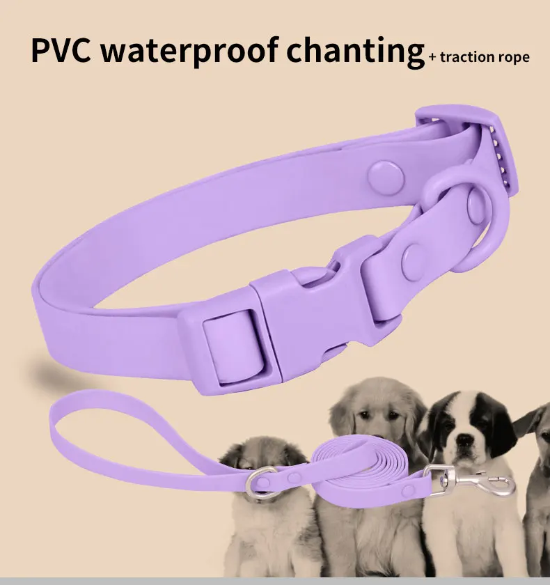 Pet Supplies Macaroon Dog Collar Rustproof Custom Engraved PVC ...