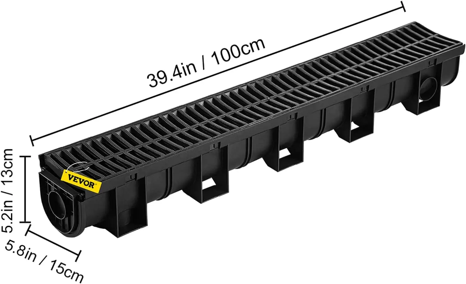 Plastic Grate Drainage Black Plastic Garage Grate Drain Cover With End ...