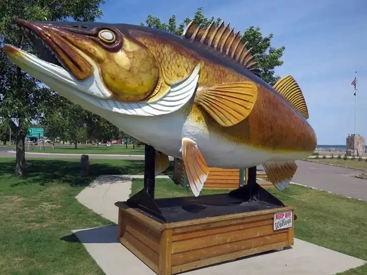 Large Size Resin Fiberglass Fish Statue Sculpture for Sale