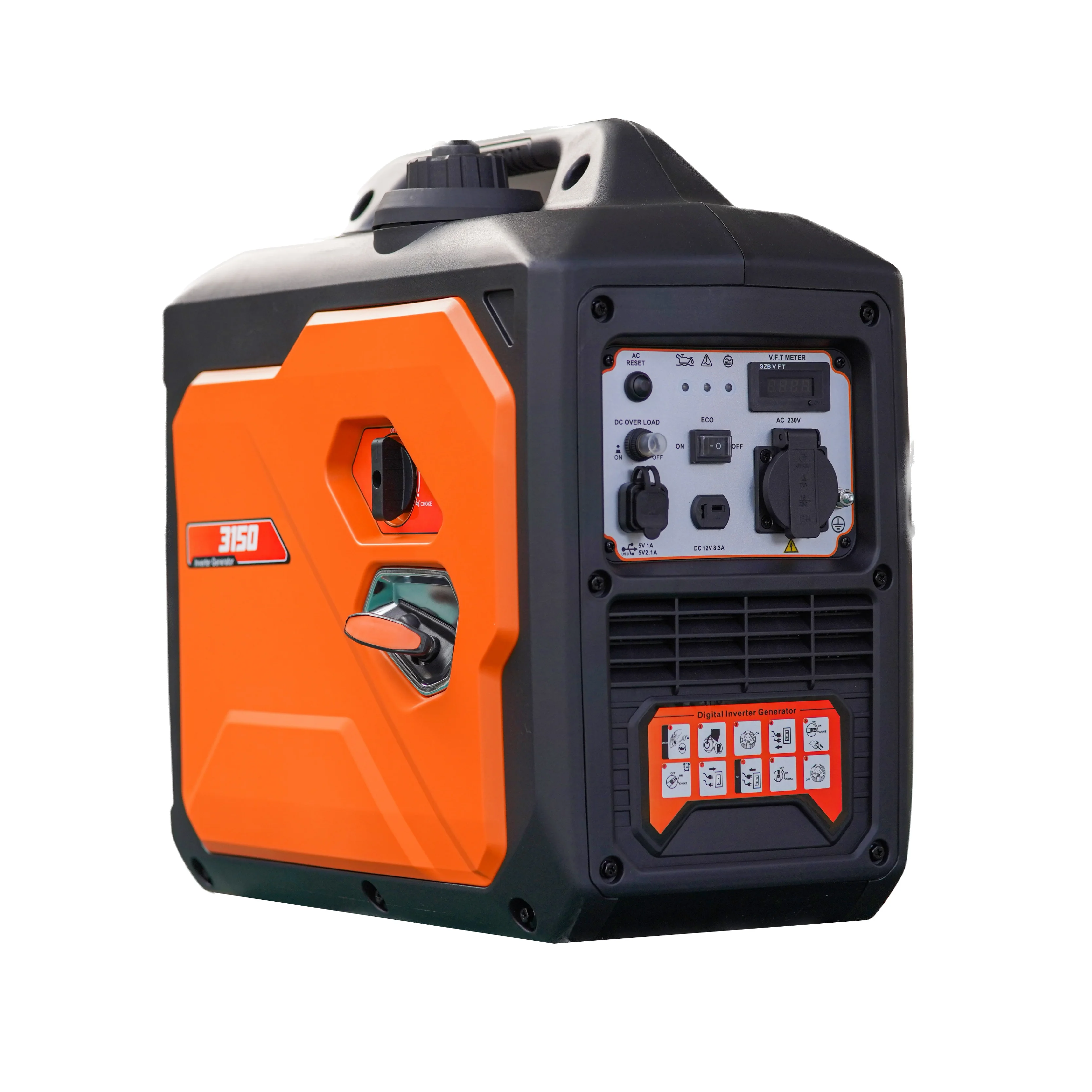 2400w Gasoline Generator Portable Silent Generator Inverter Generator ...