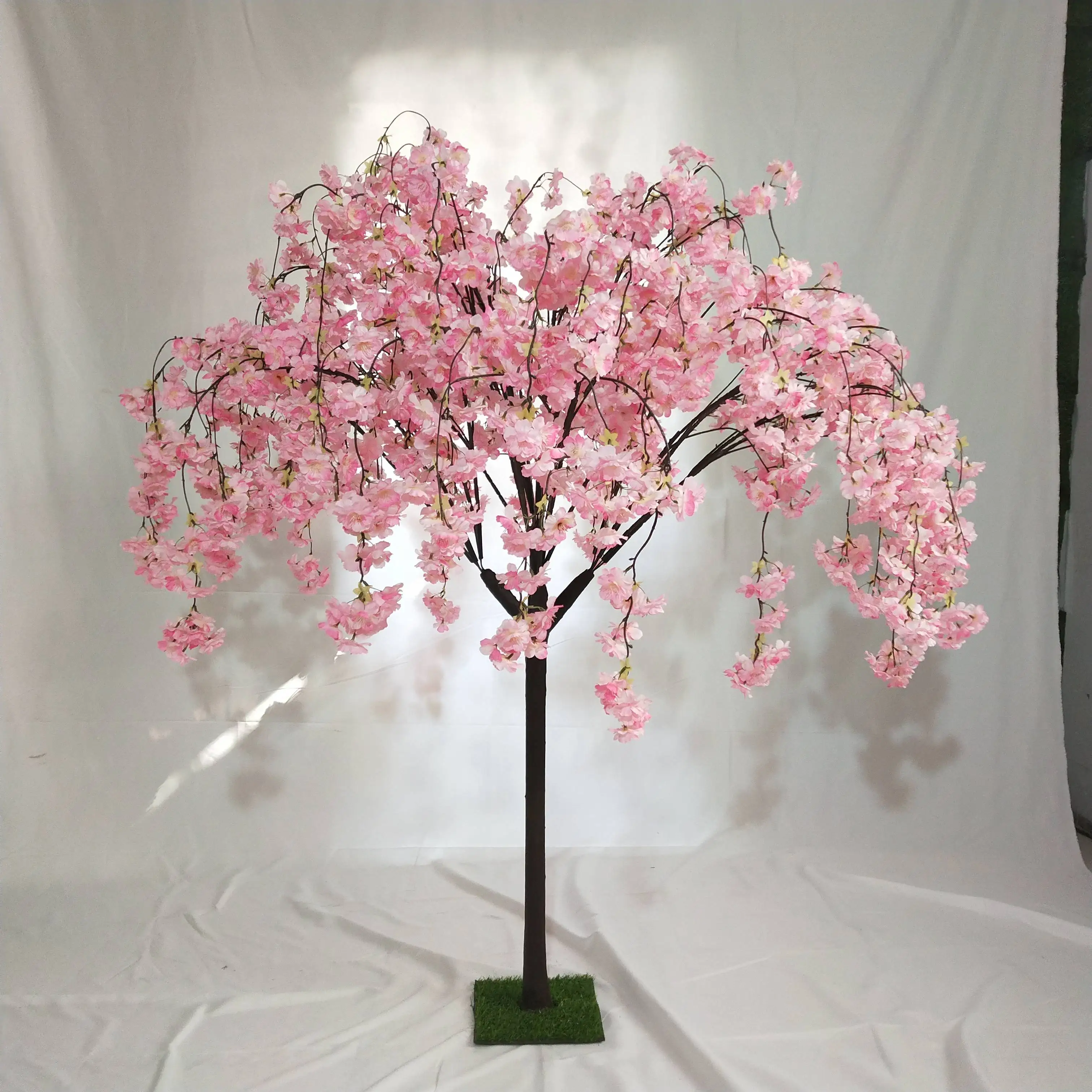 D-ct001 Custom Indoor Little Fake Flower Tree White Pink Wedding Table ...