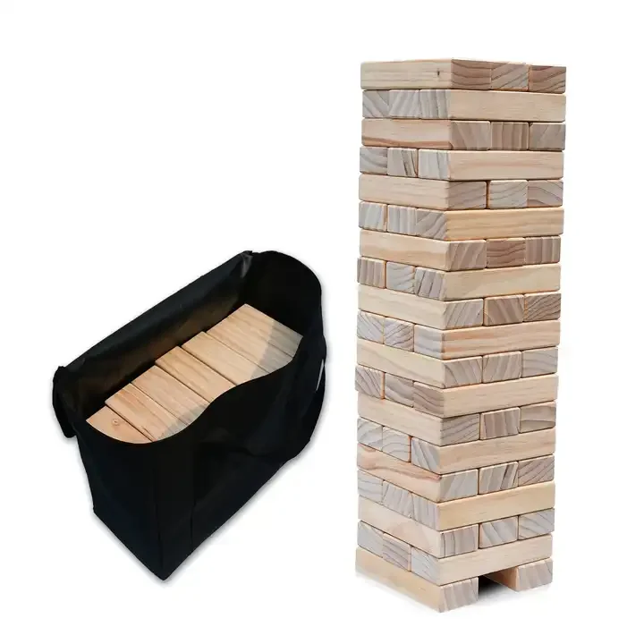 Custom Wooden Giant Janga Blocks Tower Janga Grande Rainbow Pink Etc ...