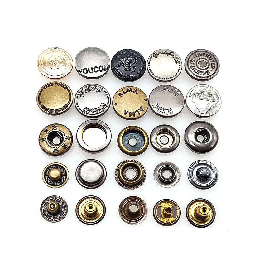Brass Metal Buttons - Customized Fasteners for Garments