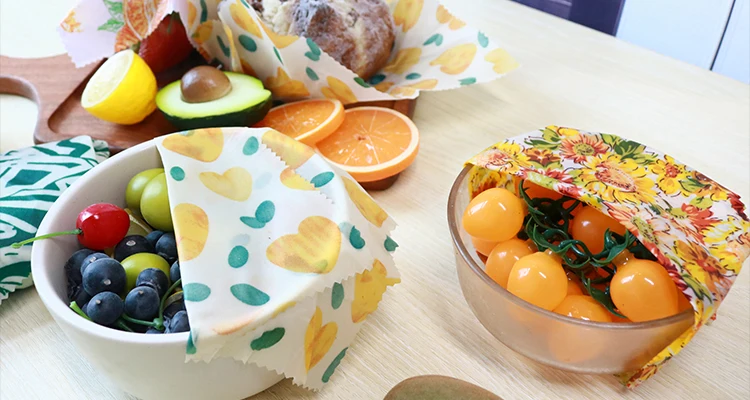Reusable Bee Wax Food Paper Organic Beeswax Wrap A Grade Food Fruit ...