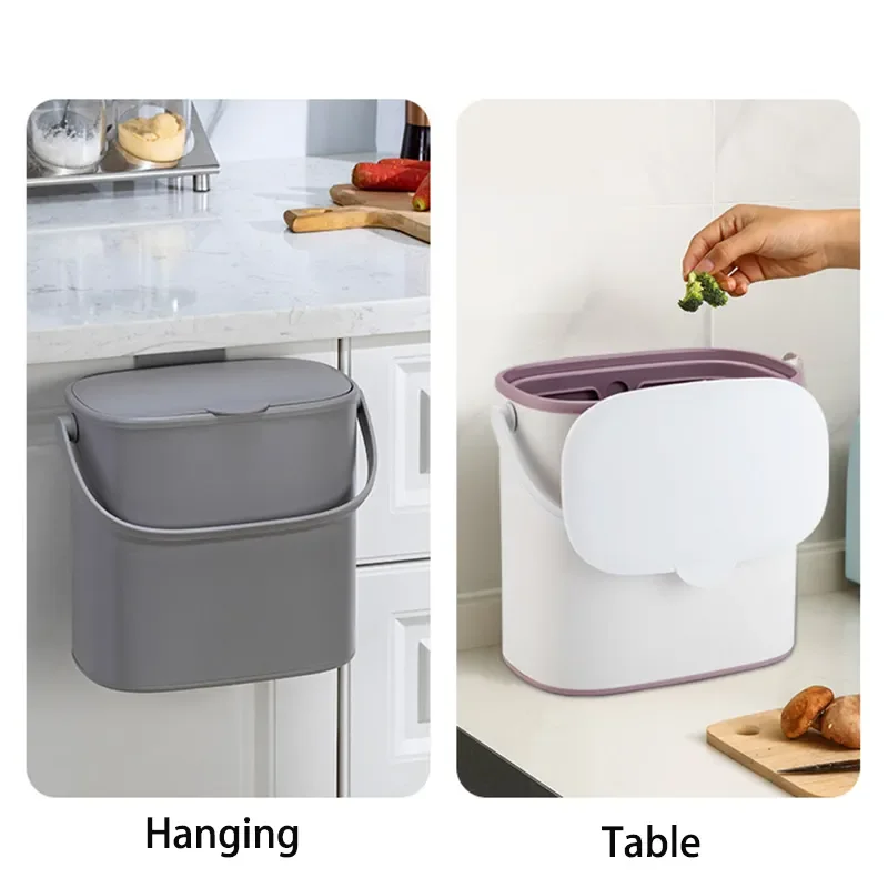 Eco-friendly 5L Waste Bin - Stainless Steel Kitchen Storage