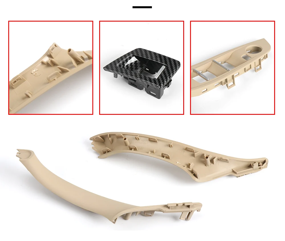 Left Right Side Driver Cars Interior Leather Door Handles 7pcs Full Set ...