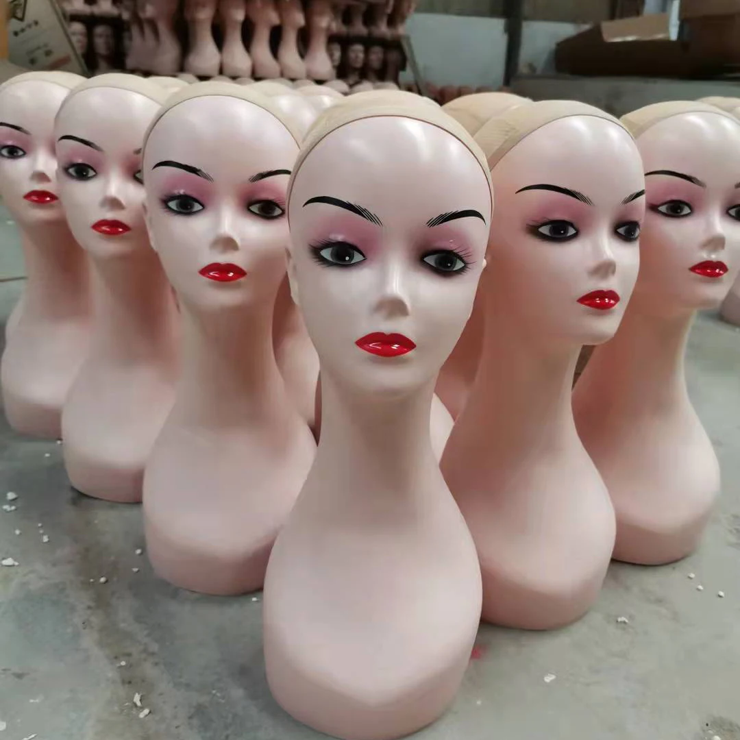 Realistic Female Mannequin Head for Wigs and Beauty Display