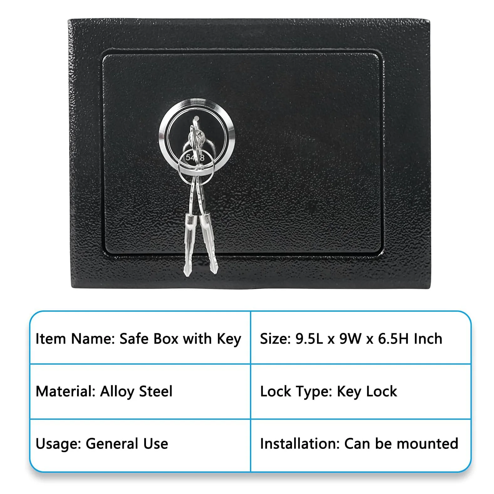 17e Solid Steel Fireproof Safe Security Home Office Money Cash Safety ...