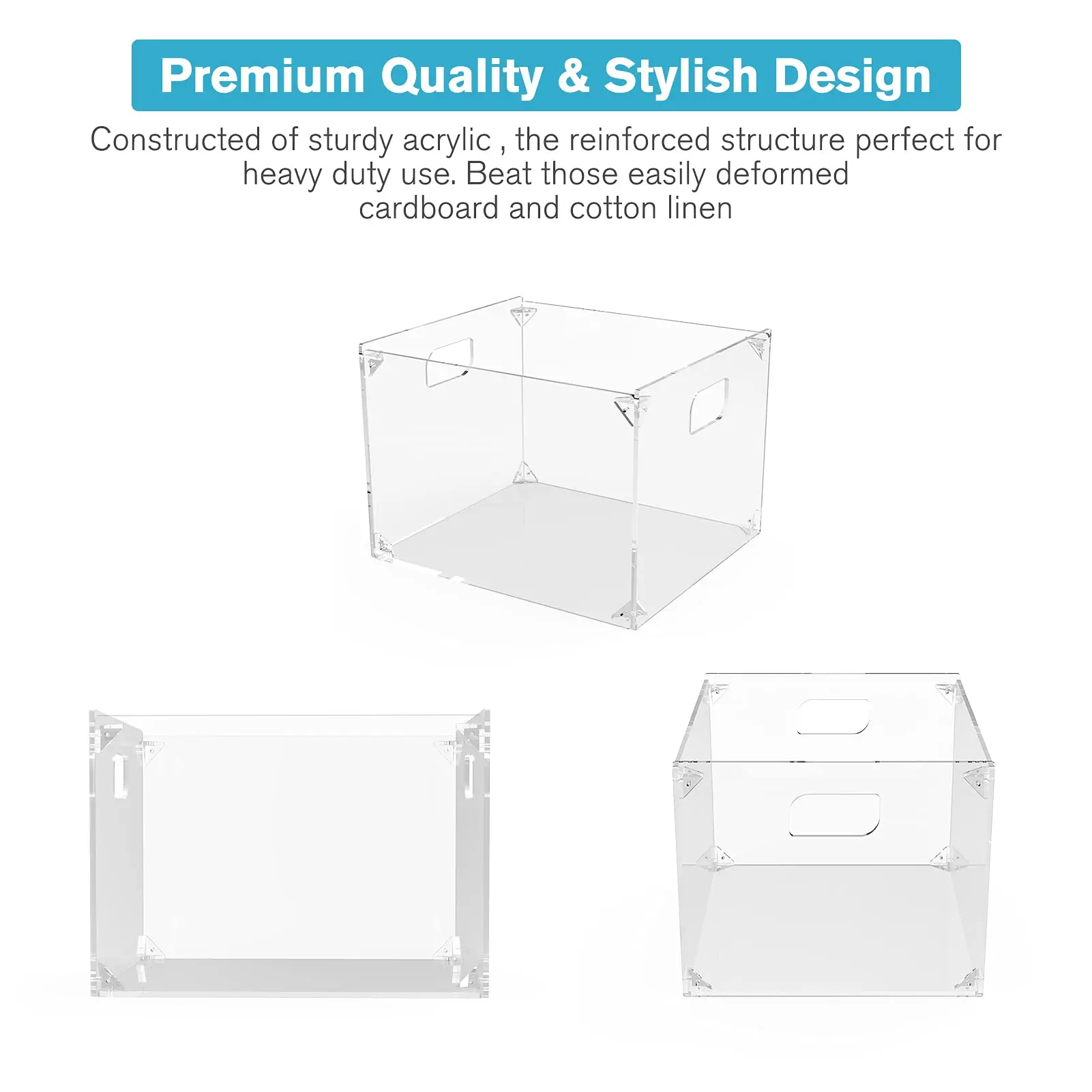 Custom Assemble Acrylic Hanging File Organizer Box Clear ...