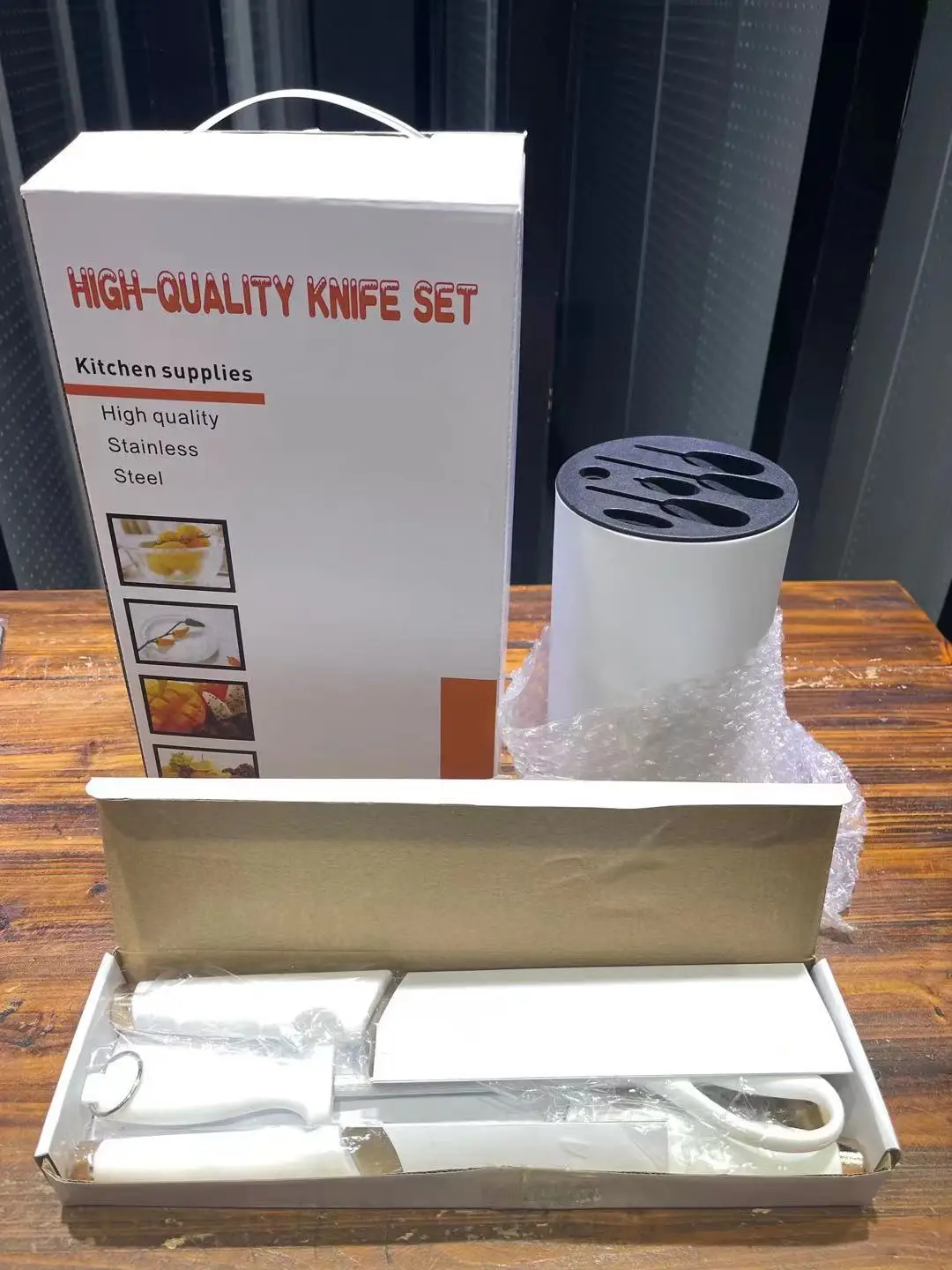 7-piece Multi-purpose Kitchen Knives Set With Stand Stainless Steel ...