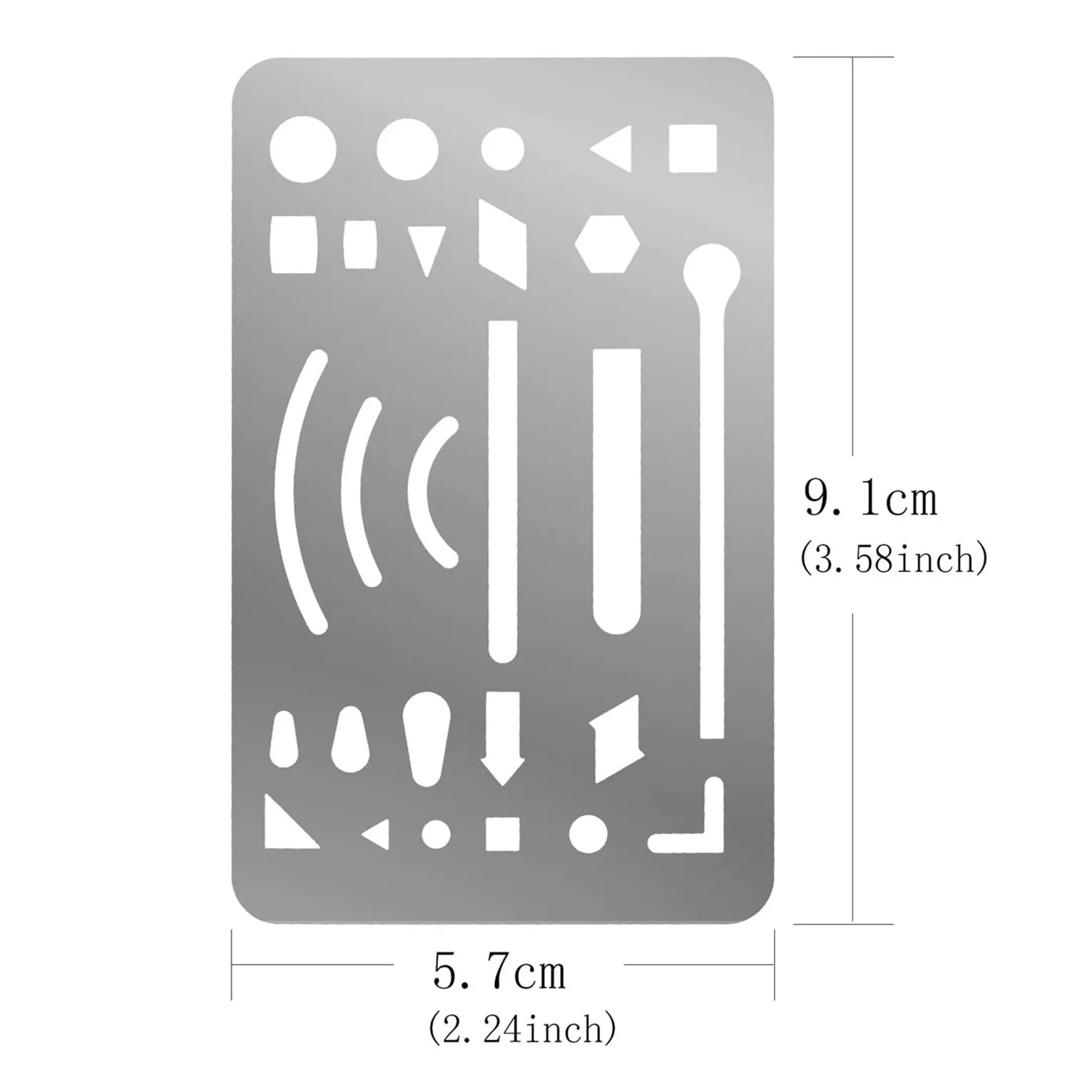 Bview Art Stainless Steel Erasing Shields Mechanical Drawing ...