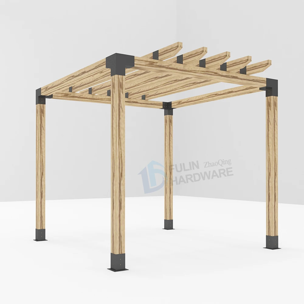 Wall Mount Pergola Extension Bracket Kit - Durable & Stylish