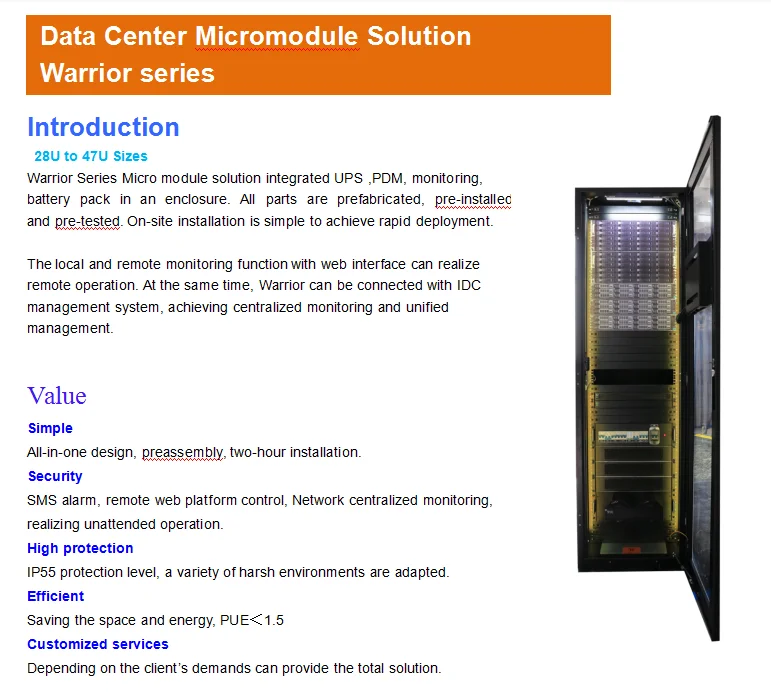 42U Server Rack - Cold Aisle Containment System for Data Centers